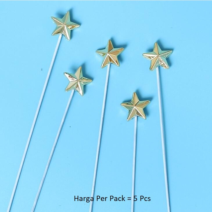 Jual CMS01 Cake Topper Mini Star Bintang Kecil Plastik Hiasan Kue Tar ...