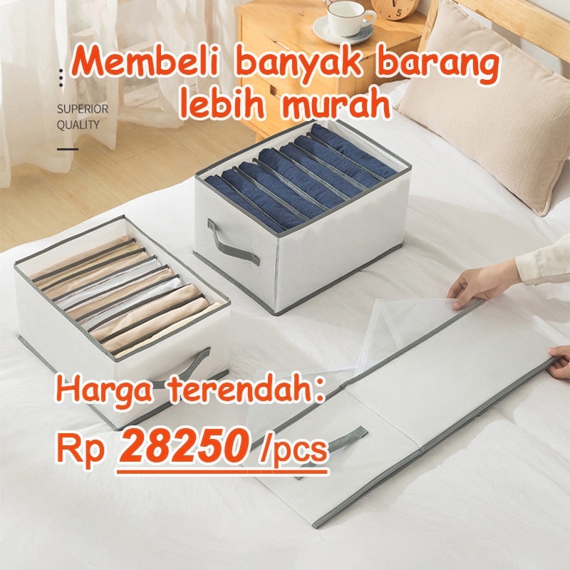 Jual Box baju partisi sederhana kotak penyimpanan Lipat Storage Box ...