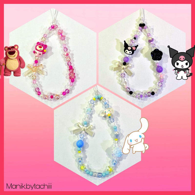 Jual STRAP PHONE | STRAP HP LOTSO KORUMI CINNAMON ROLL MELODY SANRIO ...