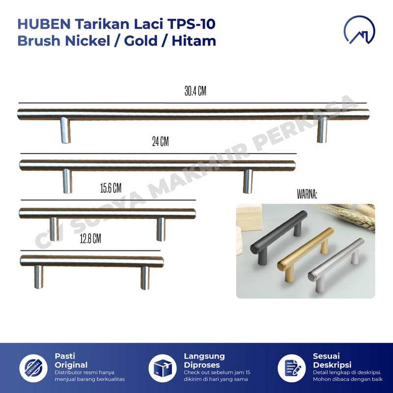 Jual HUBEN TPS-10 128-96 Tarikan Laci Gagang Pintu Laci Lemari | Shopee ...