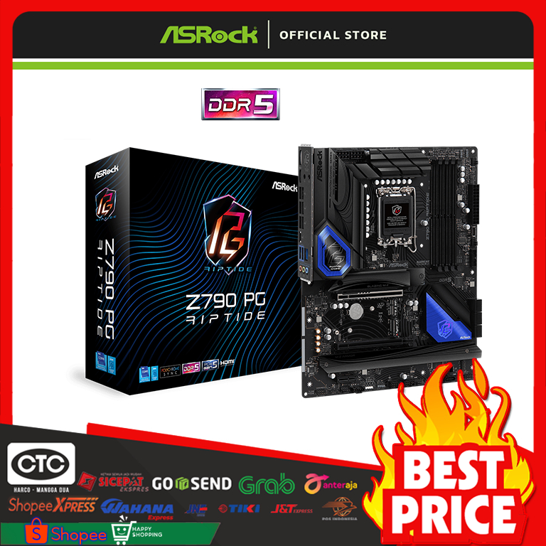 Jual Motherboard ASRock Z790 PG Riptide (Intel LGA 1700, Gen12, Gen13 ...