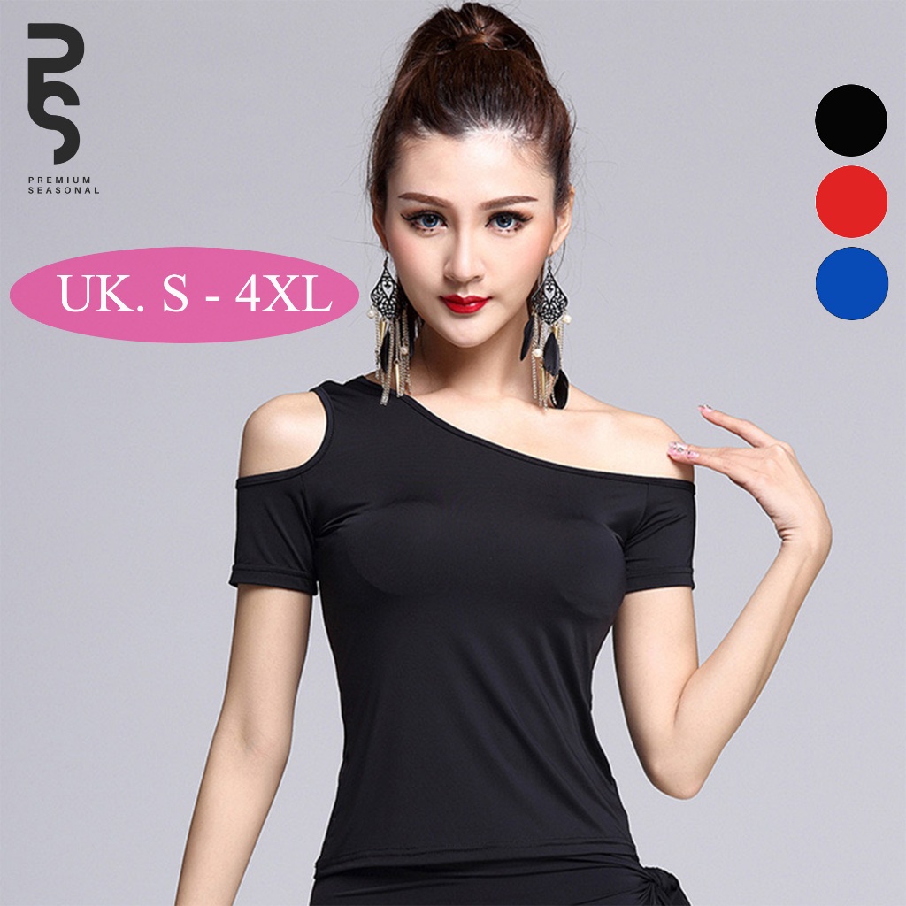 Jual Atasan One Shoulder - Baju Tari / Line Dance / Dansa Elastis ...