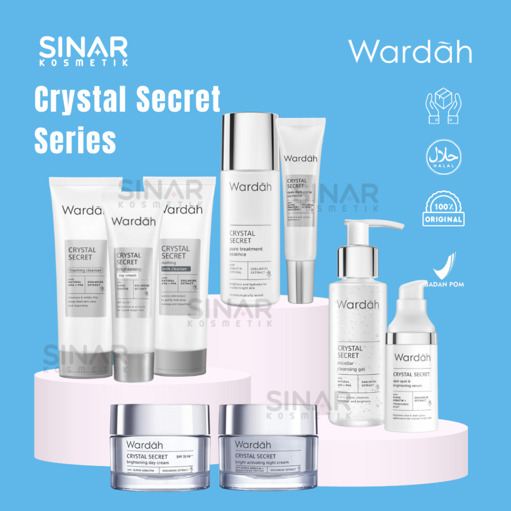 Jual WARDAH Crystal Secret Series NMF Amino+AHA PHA Clarifying Foaming ...