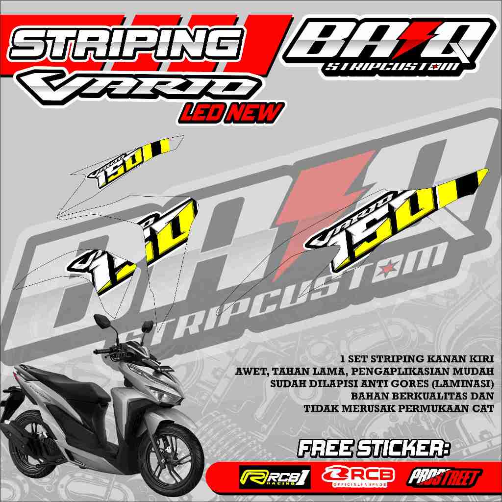 Jual STICKER STRIPING TRANSPARAN VARIO LED NEW - STICKER STRIPING VARIO ...