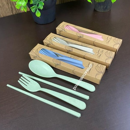 Jual 50 Set Sendok Set Jerami Kemasan Box Rustic | Shopee Indonesia