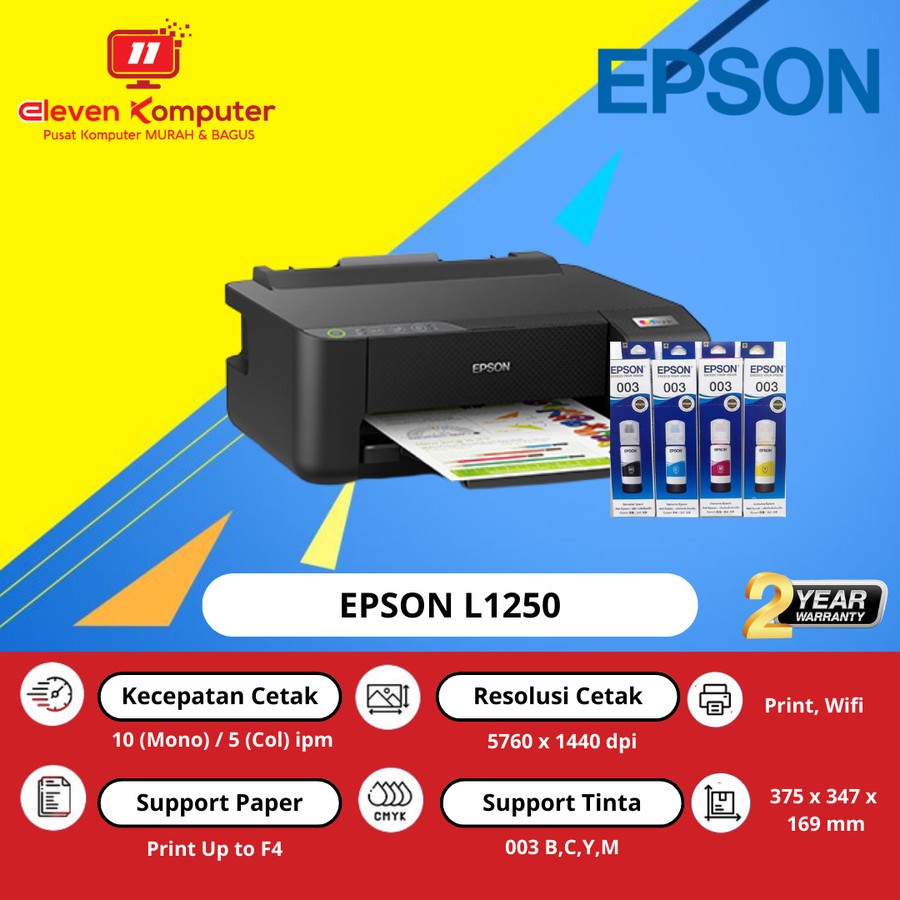 Jual Printer Epson L1250 A4 Ink Tank Print Only Wi-fi Infus Pabrik ...