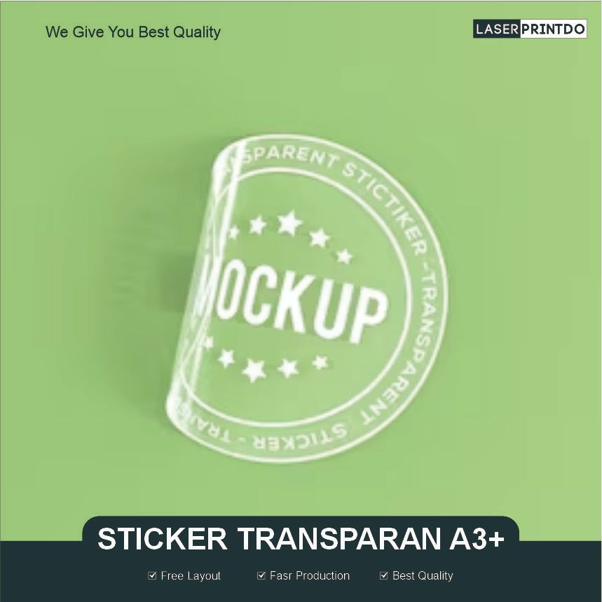 Jual Cetak Label Stiker TRANSPARAN Print & Cut | Shopee Indonesia
