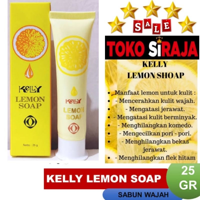 Jual KELLY LEMON SOAP 25 gr - Sabun Cuci Muka Cair / Facial Foam Kelly ...