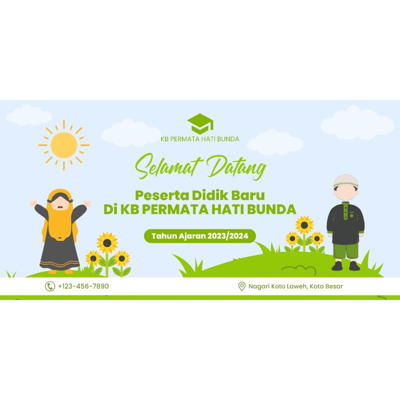 Jual Spanduk penerimaan siswa baru TK/Playground 1 hari jadi Free ...