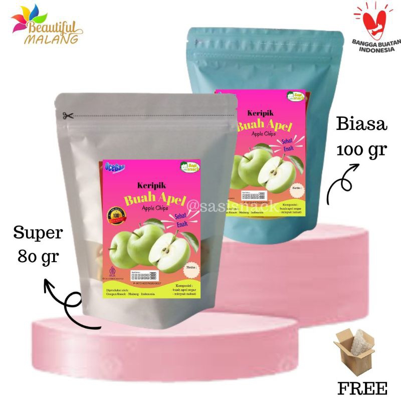 Jual Keripik Buah Apel Kayavit Kualitas Super dan Standar 80 gr ...