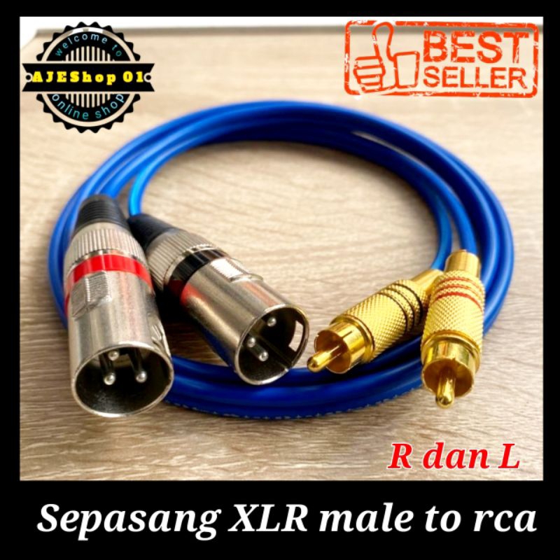 Jual Kabel xlr male to rca sepasang | Shopee Indonesia