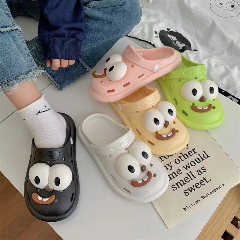 Jual Sandal Wanita, Sandal Rumah Luar Ruangan Bermata Besar Lucu dan ...
