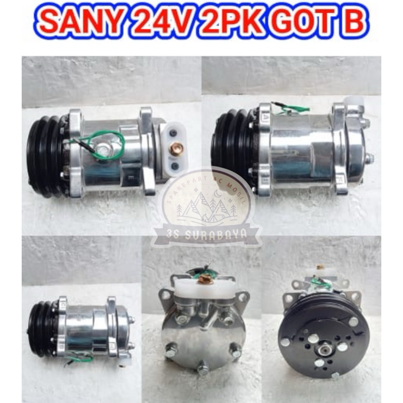 Jual Kompresor Sanny Sany 24 Volt 2 Pk Got B Ac Alat Berat (Baru/New) | Shopee Indonesia