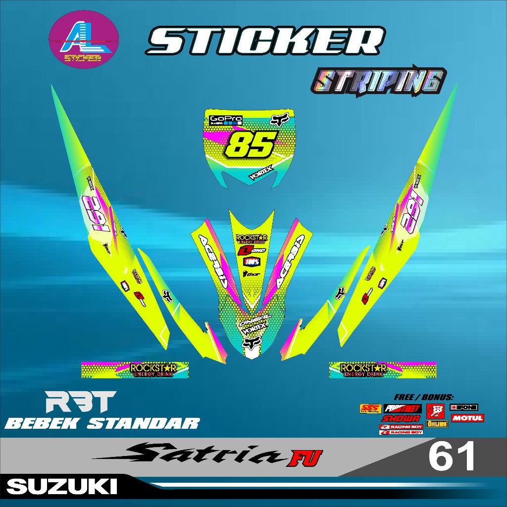 Jual Sticker RBT SATRIA FU RBT GASTRACK BEBEK STANDAR MODIF RBT SATRIA ...