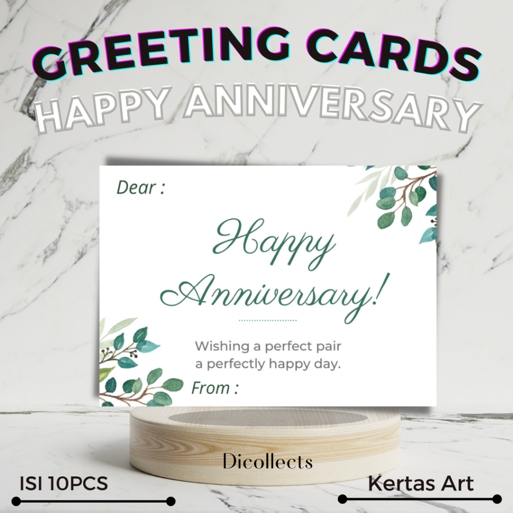 Jual (ISI 10 KARTU) KARTU UCAPAN HAPPY ANNIVERSARY/HARI JADI PERNIKAHAN ...