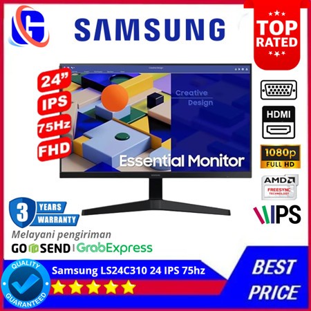 Jual Monitor Samsung LS24C310 24" IPS 75hz HDMI VGA LS24C | Shopee ...