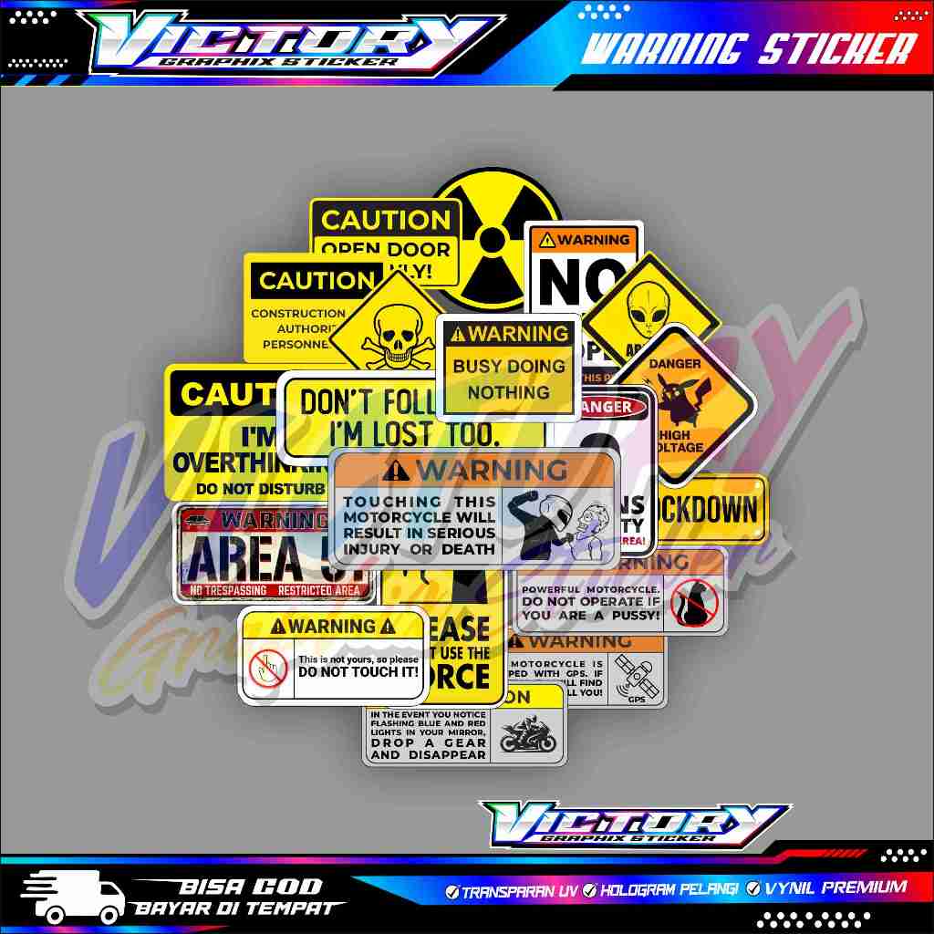 Jual STICKER PACK WARNING VIRAL / STICKER WARNING TERBARU / STICKER ...