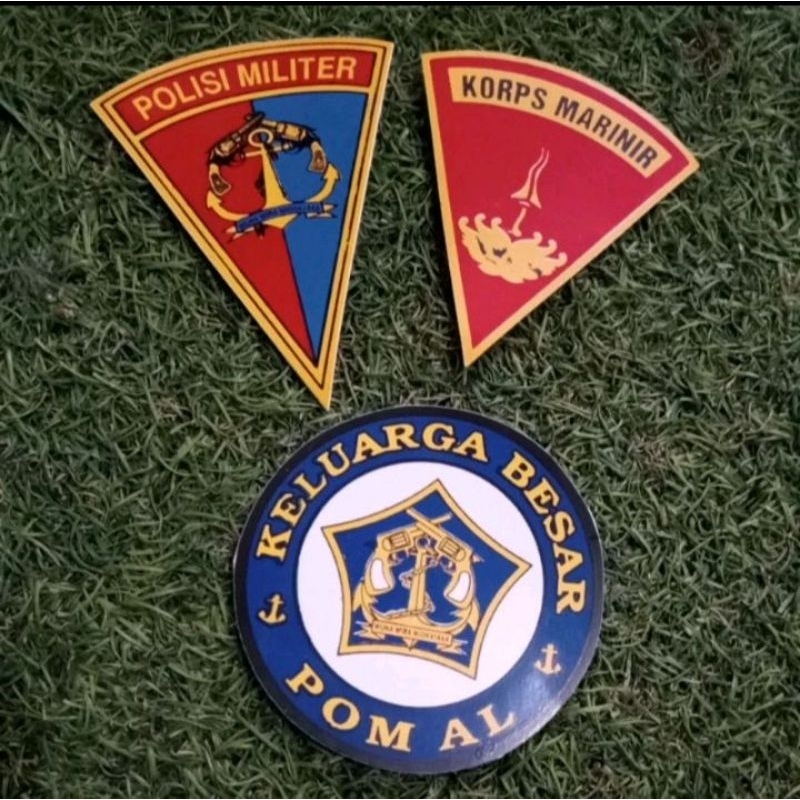 Jual Stiker Embos Logo POM AL / POLISI MILITER / KORPS MARINIR | Shopee ...