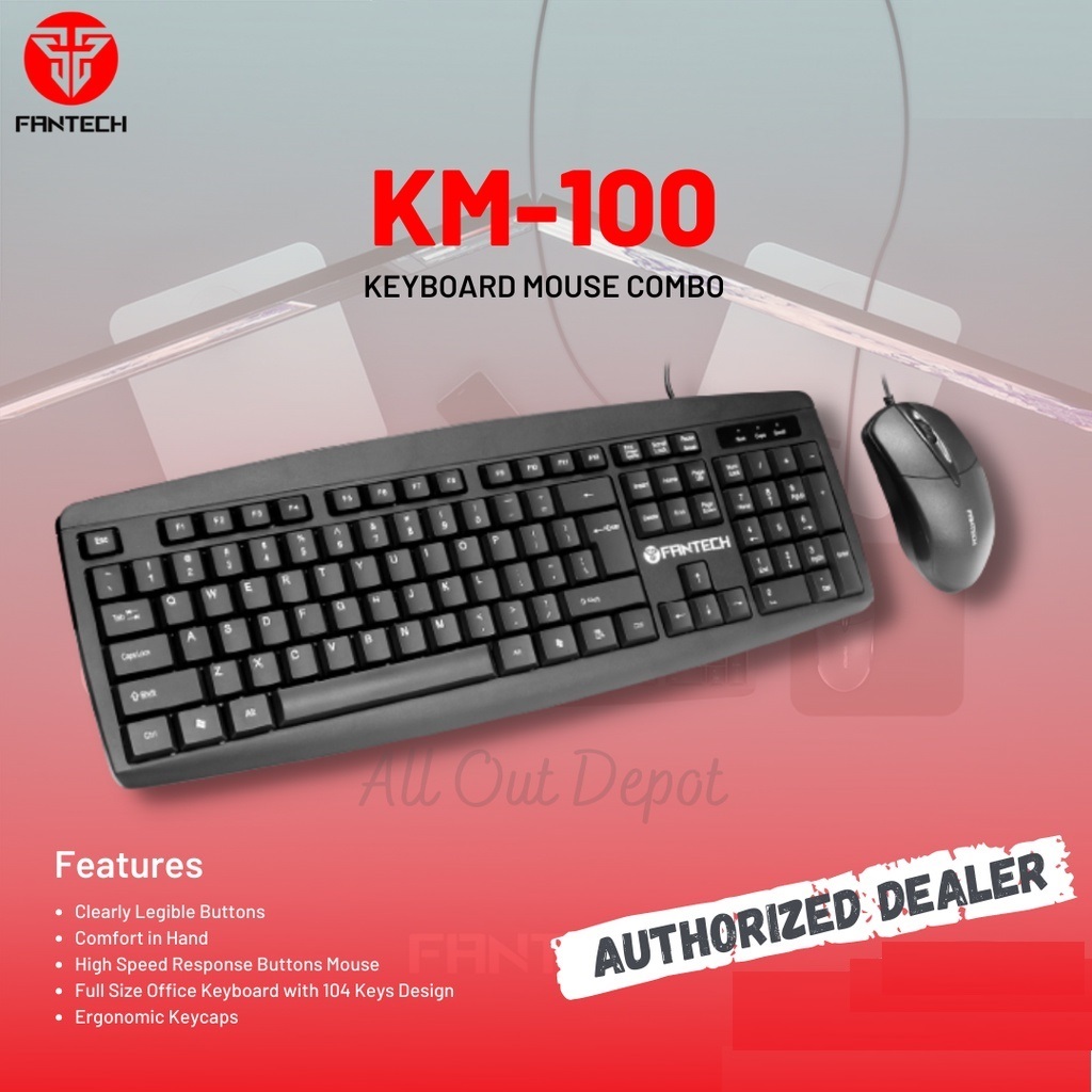 Jual Keyboard Mouse Fantech KM-100 Combo | Shopee Indonesia