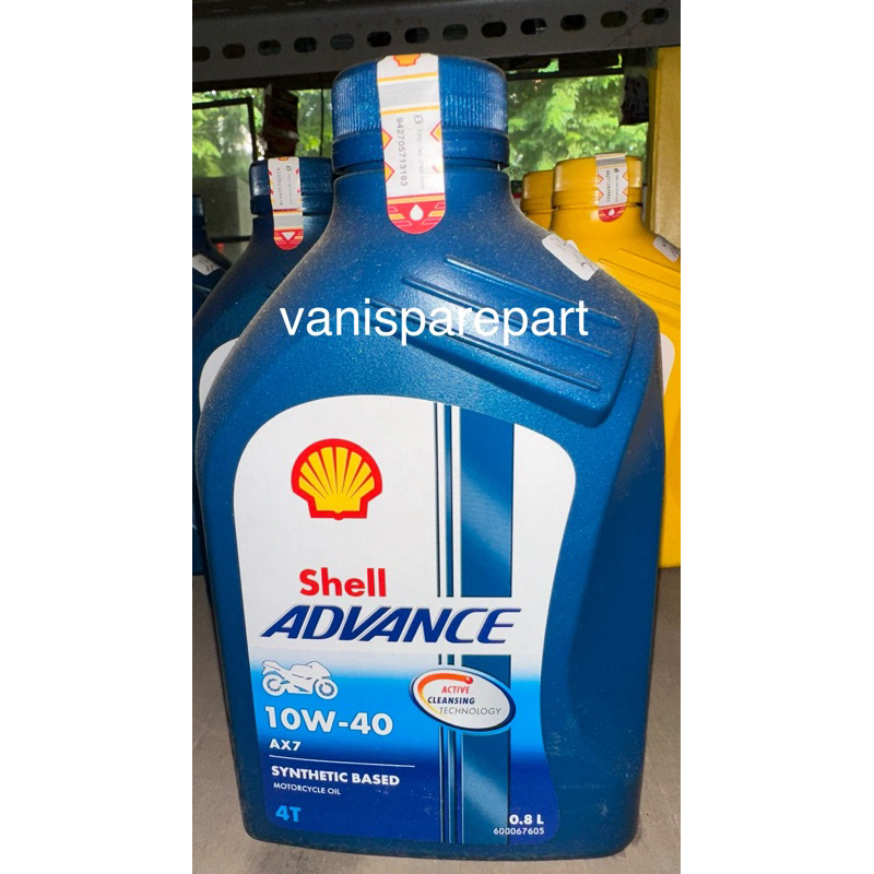 Jual OLI SHELL ADVANCE AX7 10W 40 0.8 LITER 1 LITER | Shopee Indonesia