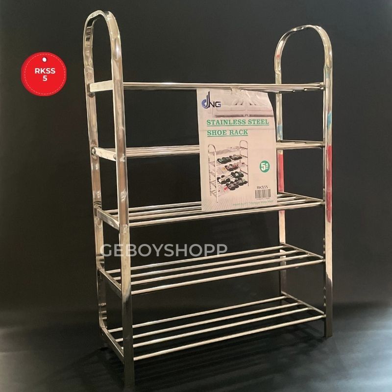Jual [TIANG TENGAH 4PCS] Rak Sepatu Stainless Steel / Rak Penyimpanan ...