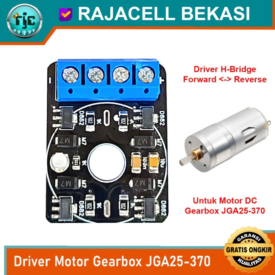 Jual Driver H-Bridge Motor DC Gearbox JGA25-370 PWM Speed Direction ...