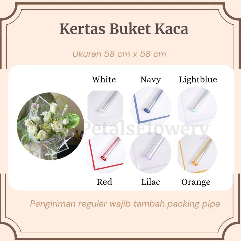 Jual FREE PACKING Kertas Buket Cellophane Kaca Transparan | Shopee ...