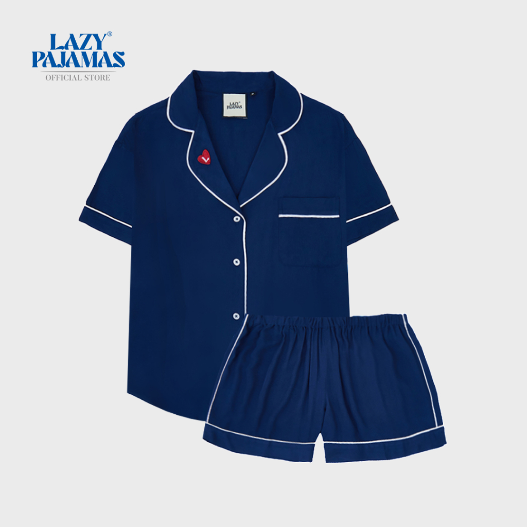 Jual Lazy Pajamas® Classic PLAY Pajamas Set - Navy Blue | Piyama | Baju ...