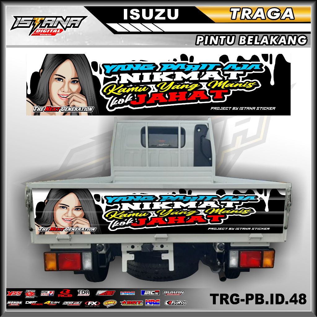 Jual Stiker Pintu Belakang Pick Up TRAGA - Sticker Variasi Pintu ...