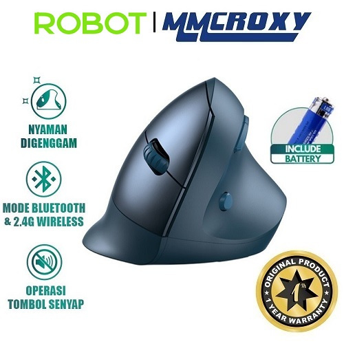 Jual Robot Guru Master 1 Mouse Wireless Vertical Ergonomic 2.4G Dual ...