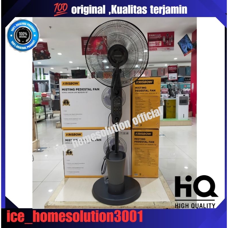 Jual Krisbow 16 Inci Kipas Angin Lantai Uap 75 Watt - Hitam/kipas angin ...
