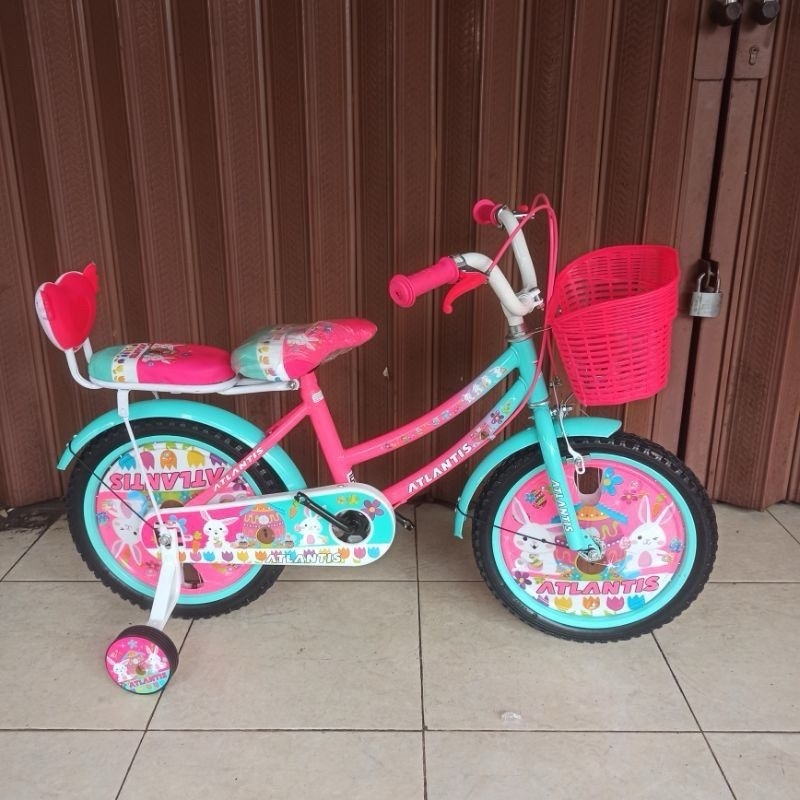 Jual Sepeda Roda Dua Anak Cewek Atlantis UK 16 inch | Shopee Indonesia
