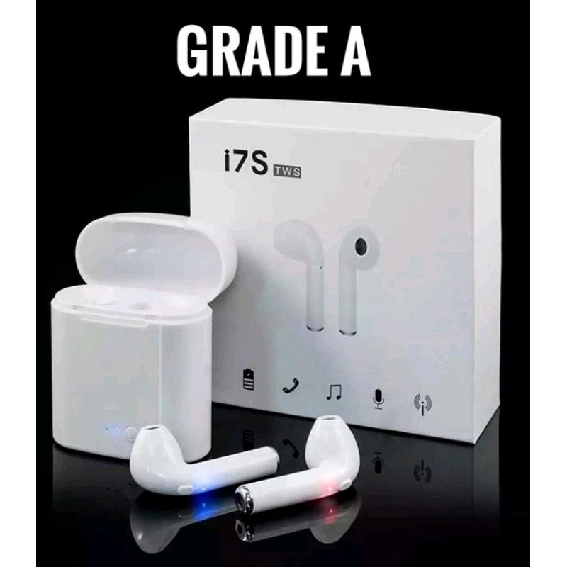 Jual i7s EARPHONE HEADSET BLUETOOTH I7S TWS ORI 99 PAIR 1 1 - Putih ...