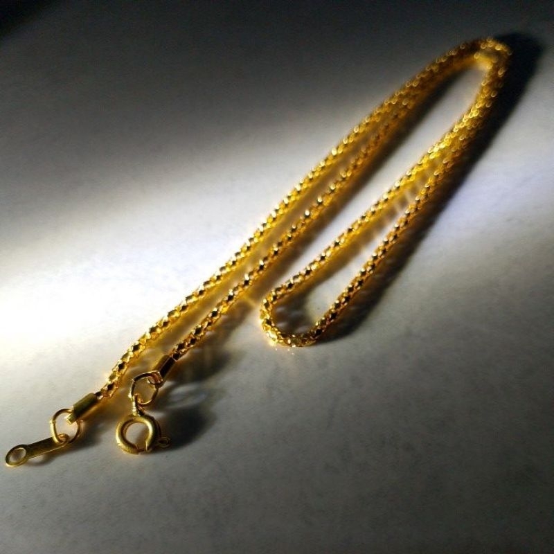 Jual Tali Rantai Ulir Warna Emas 46 cm | Shopee Indonesia