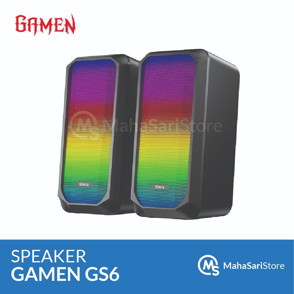 Jual Gamen GS6 / GS-6 Gaming Speaker With RGB Rhythm Lights Excellent ...
