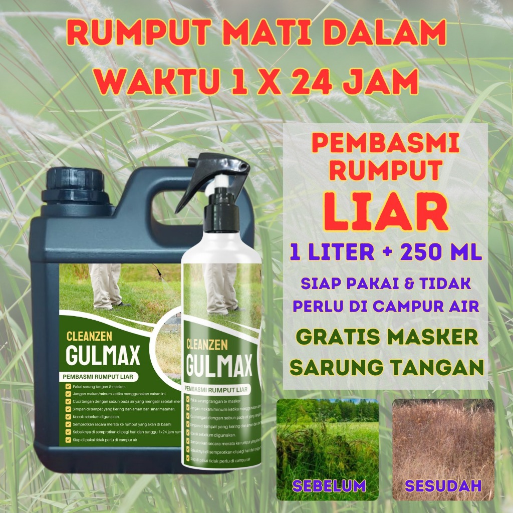 Jual CLEANZEN - GULMAX - Pembasmi rumput liar | Herbisida | pembasmi ...