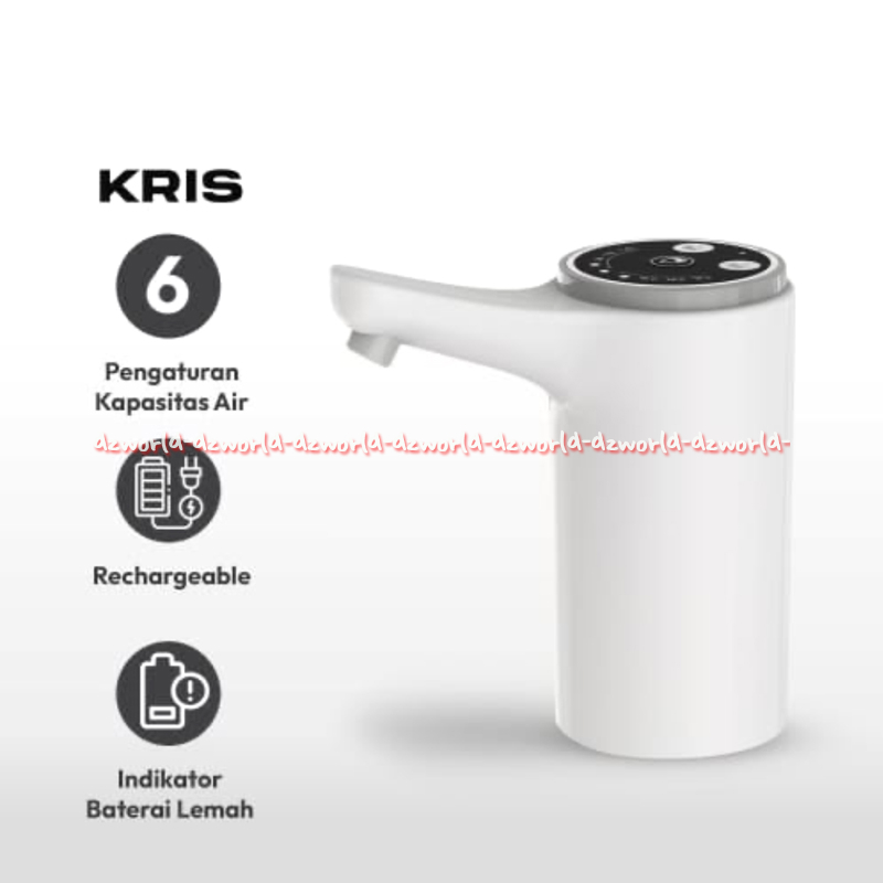 Jual Kris Gallon Pump White Pompa Air Galon Bisa Charge Usb Warna Putih ...