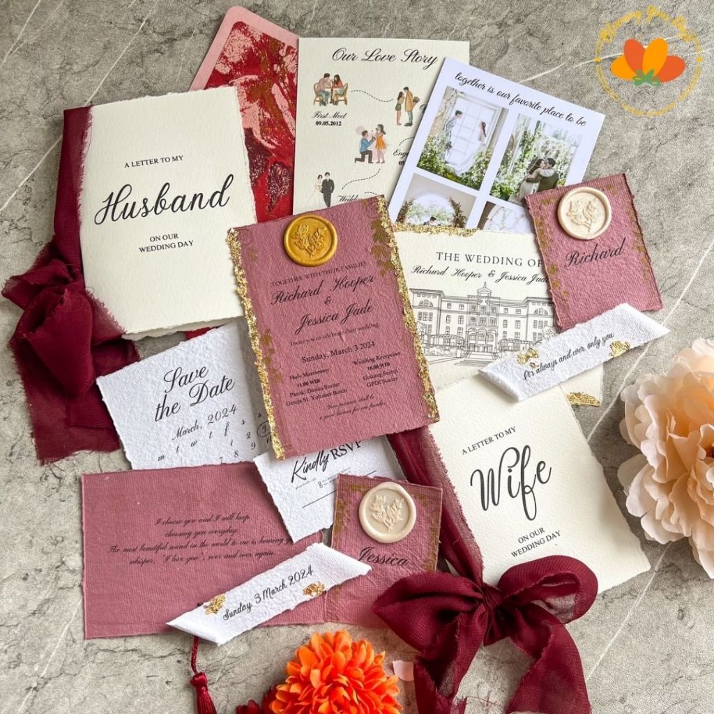 Jual Wedding Keepsake Wedding Calligraphy Wedding Invitation Keepsake ...
