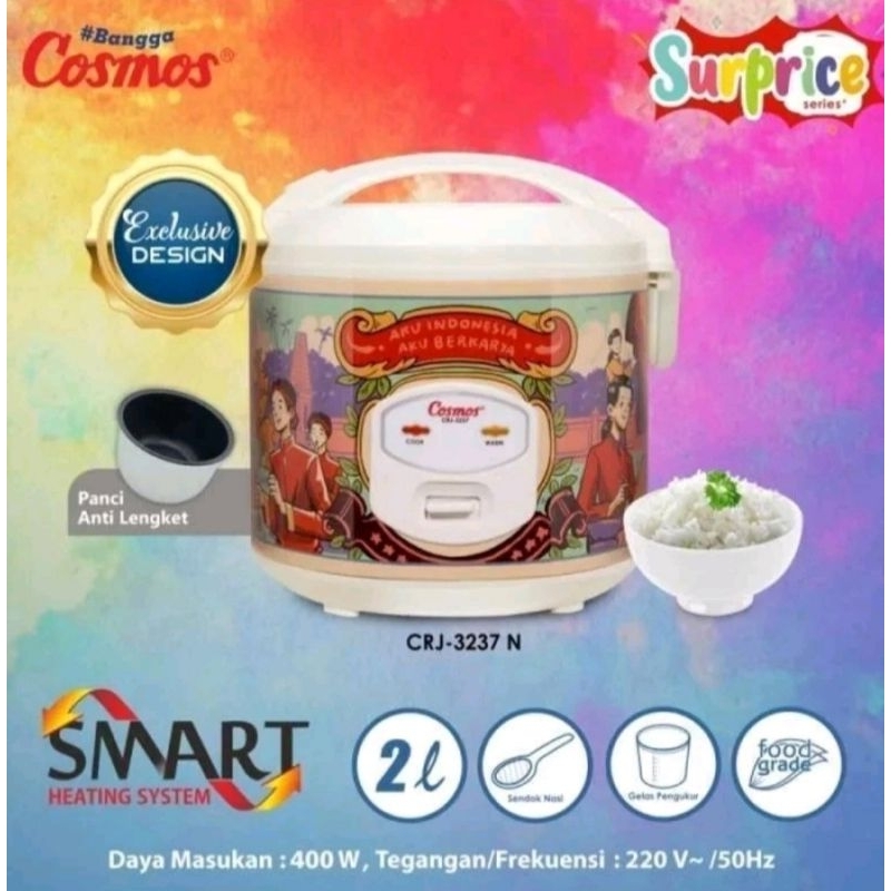 Jual Mejikom Cosmos Rice Cooker 2 L CRJ 3237 | Shopee Indonesia