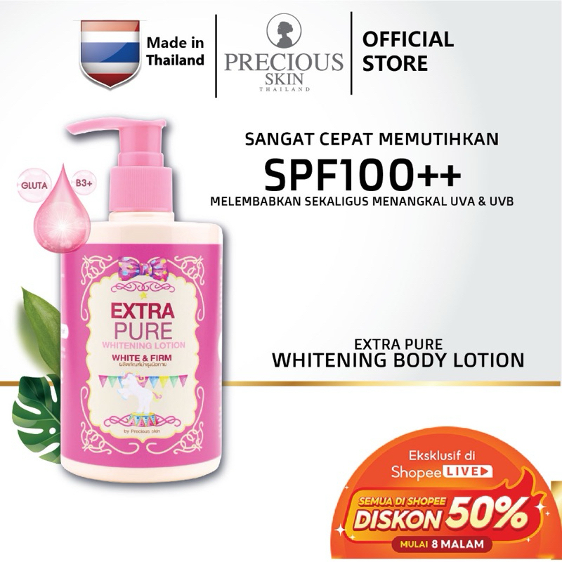 Jual Precious Skin Extra Pure White Lotion Spf 100 PA++ 300ML | Shopee ...