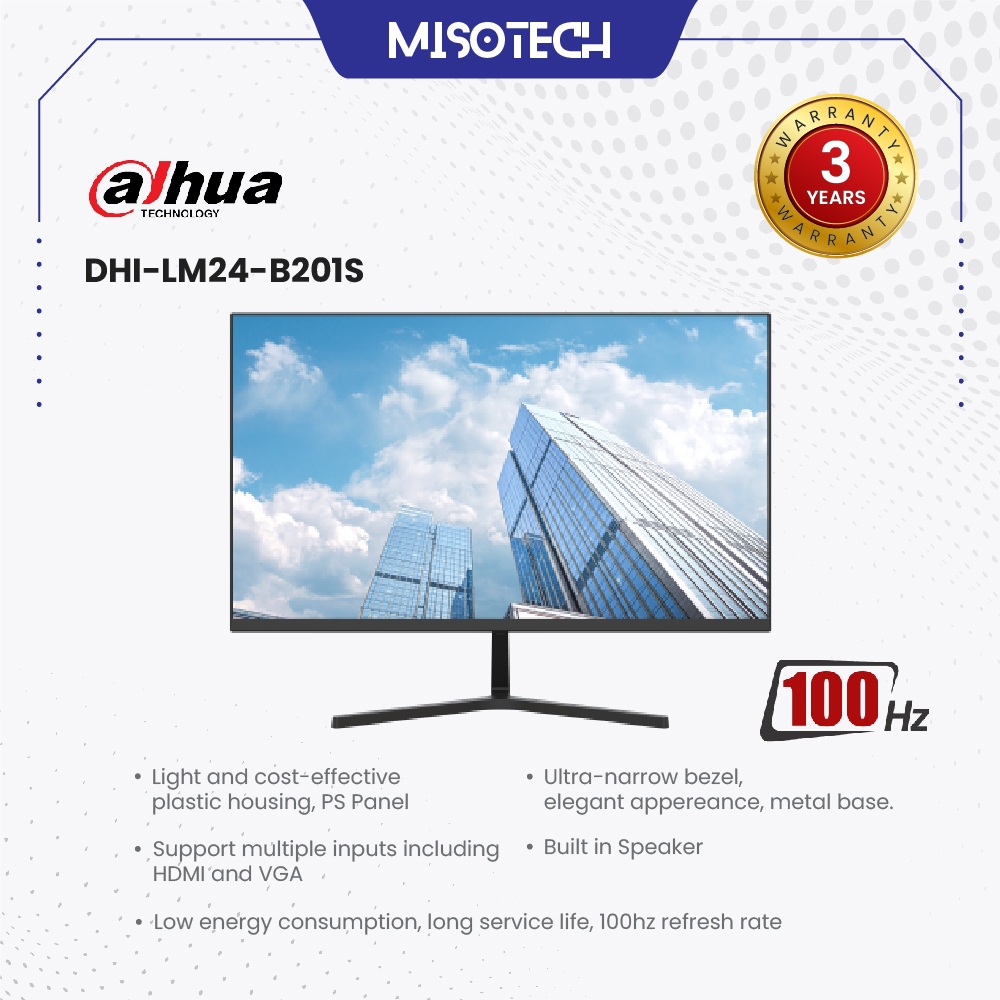 Jual Dahua DHI-LM24-B201S Monitor LED 24 Inch Full HD Panel IPS Speaker | Shopee Indonesia