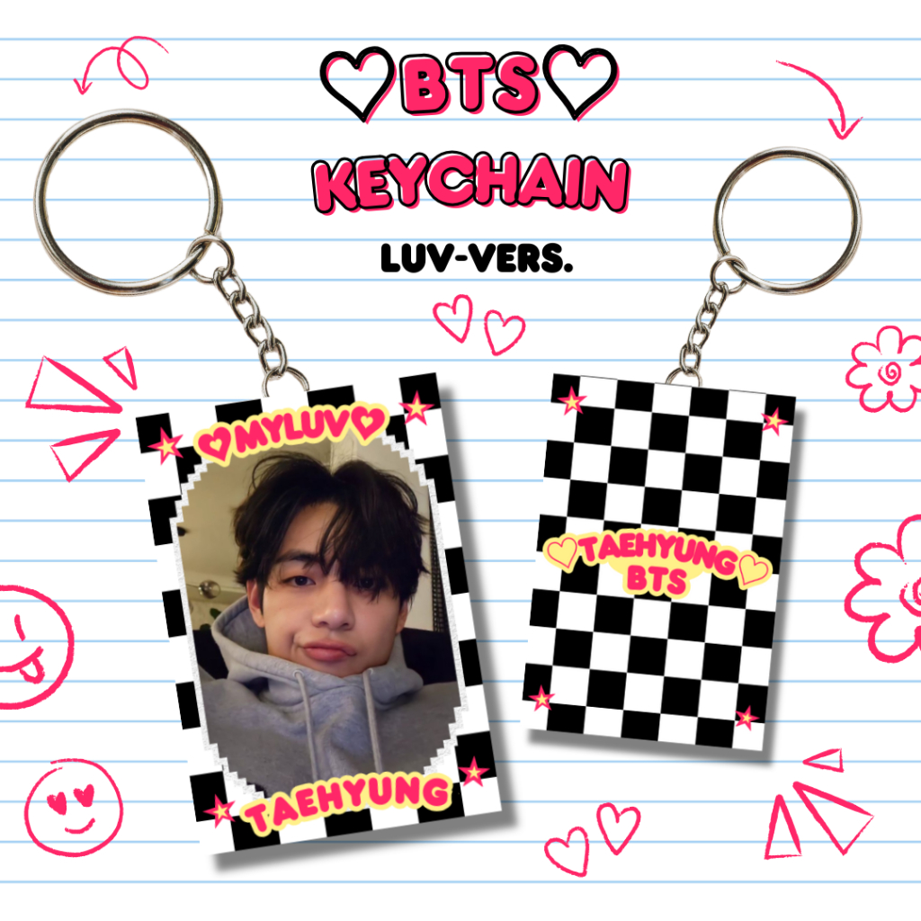 Jual Keychain Clear Acrylic BTS Luv-Version. Gantungan Kunci Kpop | Shopee Indonesia