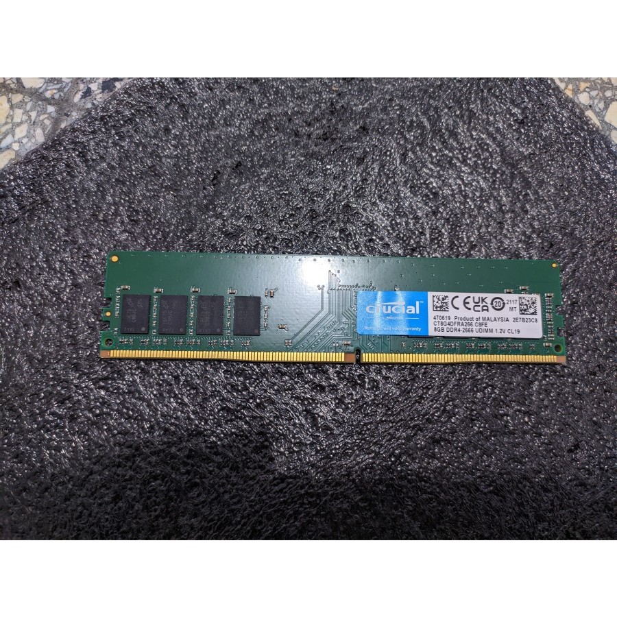 Jual Ram Longdimm Crucial DDR4 8gb 2666 singel not dual | Shopee Indonesia