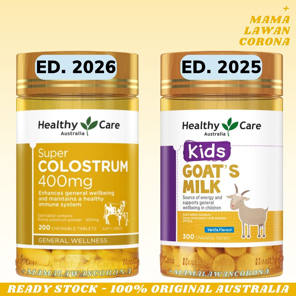 Jual HEALTHY CARE Colostrum 400 400mg 200 Chewable Tablets / Goat's ...