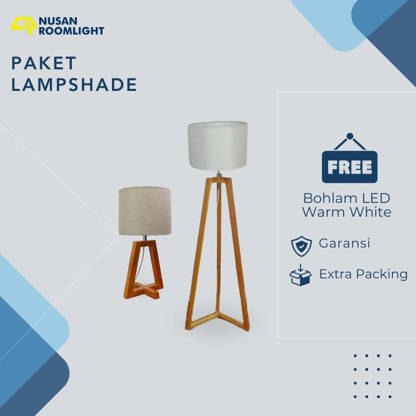 Jual Paket Combo Lampu Standing Floor Lamp dan Lampu Meja Nakas / Table ...