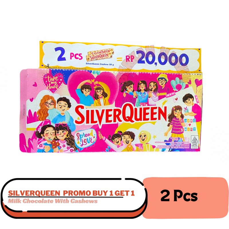 Jual Silverqueen Buy 1 Get 1 Limited Edition Valentine 2x58gr | Shopee ...