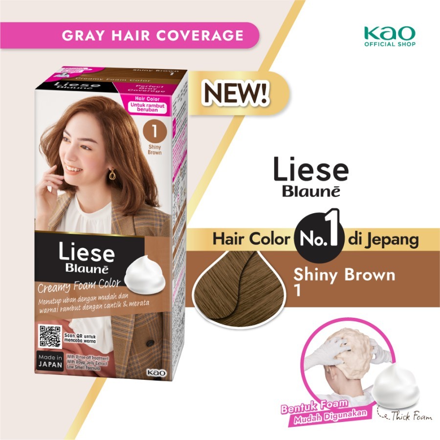 Jual Liese Blaune Creamy Foam Hair Colour Foam Shiny Brown 108Ml ...