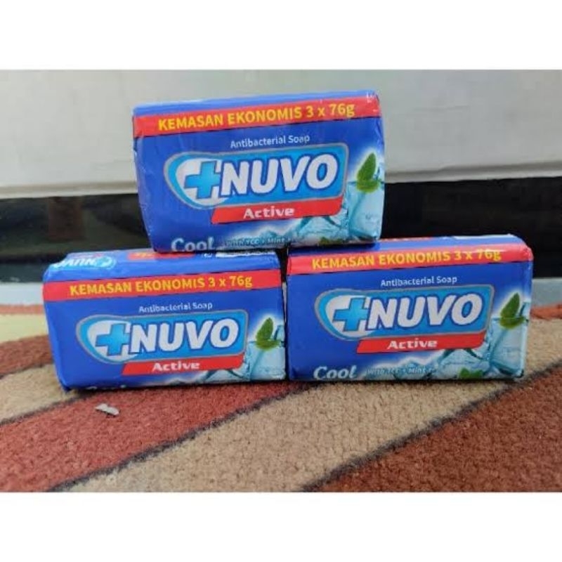 Jual Sabun mandi NUVO ACTIVE COOL Banded isi 3pcs (72gr) | Shopee Indonesia