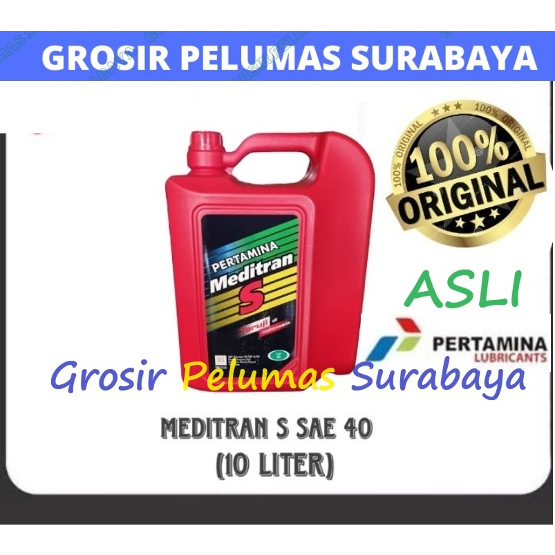Jual Original Oli Diesel Pertamina Meditran S40 Galon 10ltr Jerigen 10 ...