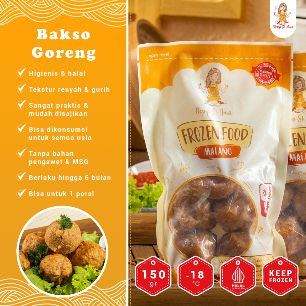 Jual Bakso Goreng Frozen Daging Ayam dan Udang Isi 5 Pcs Lengkap Sambal ...